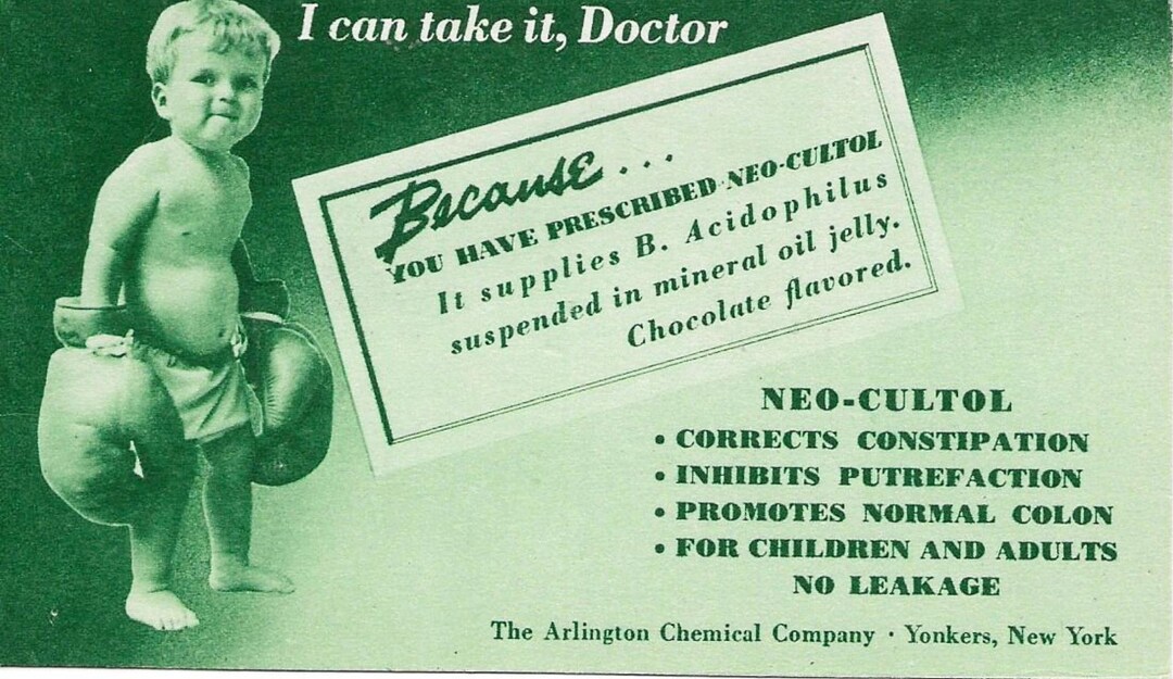 1924 Neo-cultol Laxative, Medical Advertising Post Card, Arlington ...