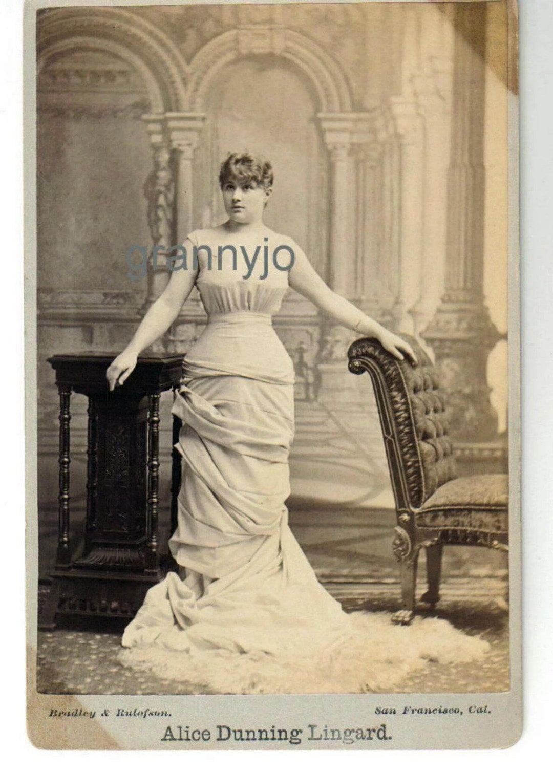 Alice Dunning Lingard English Actress, Original 1870's Cabinet Photo - Etsy