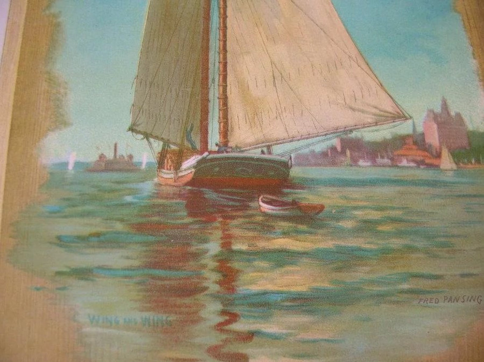 Fred Pansing Chromolithograph Wing and Wing Listed Artist, Original ...