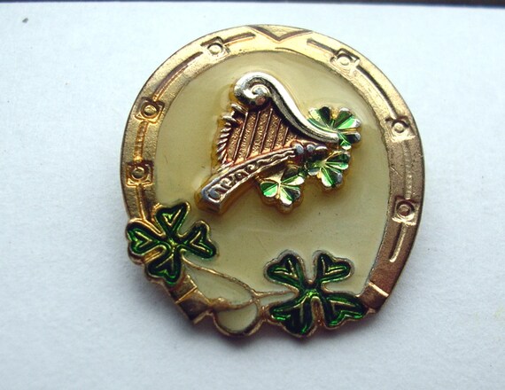 6 Vintage Irish Celtic Lapel Pins +Cross Harp, Lily P… - Gem
