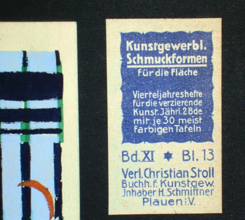 Original 1915 Armand Guerinet & Christian Stoll Pochoir Print # Bl 13 ...