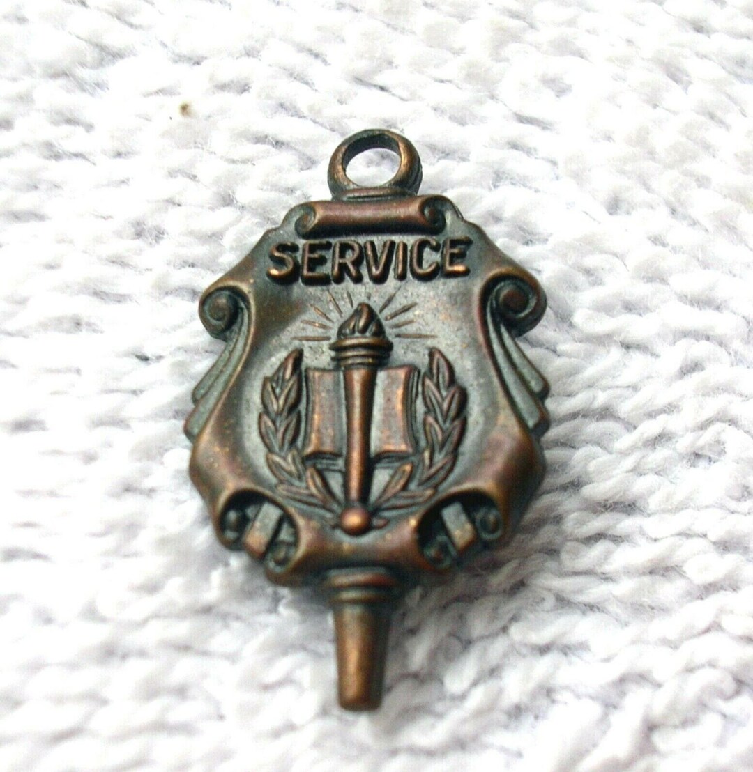 Vintage Bronze Jostens Service, Academic Award Pin/charm. Service Lapel ...
