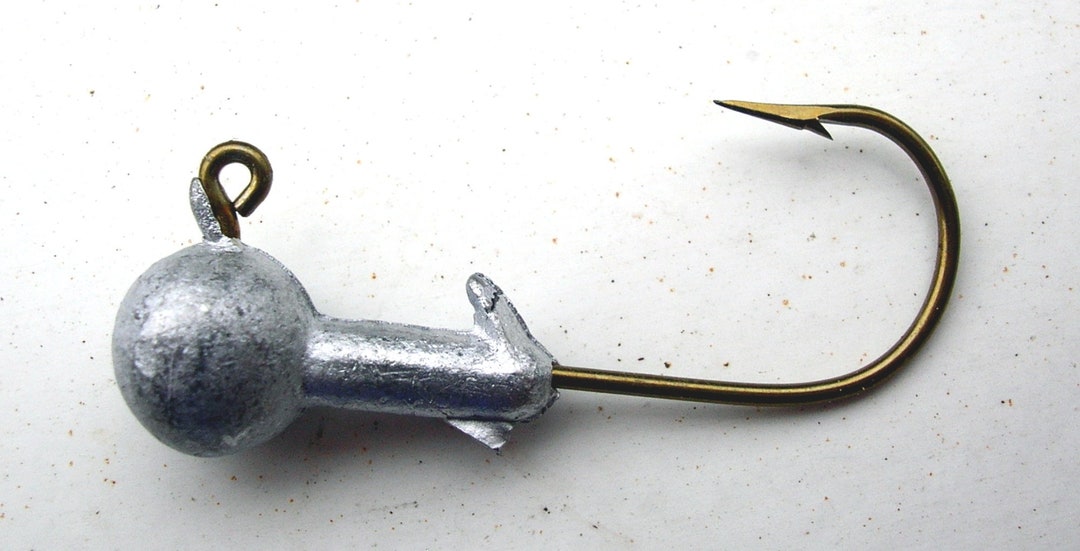 74 Unpainted Ball Head Jigs, 1/8 Oz, #2 Hooks - Etsy