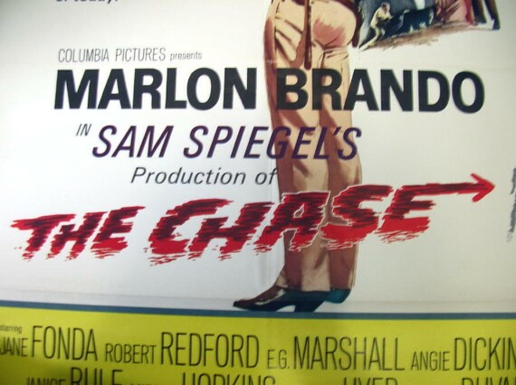 ORIGINAL 1966 Movie Poster Marlon Brando in the Chase Full | Etsy