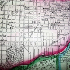 Original 1860 Mitchell Map of ILLINOIS & Plan OF CHICAGO Insert - Etsy