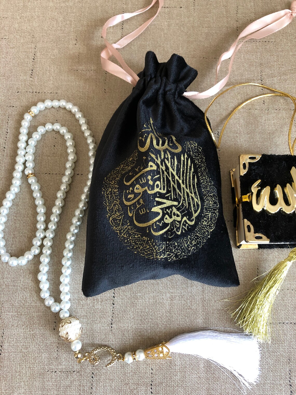 Muslim Gift Pouch Inside Quality Prayer Bead With Complete | Etsy