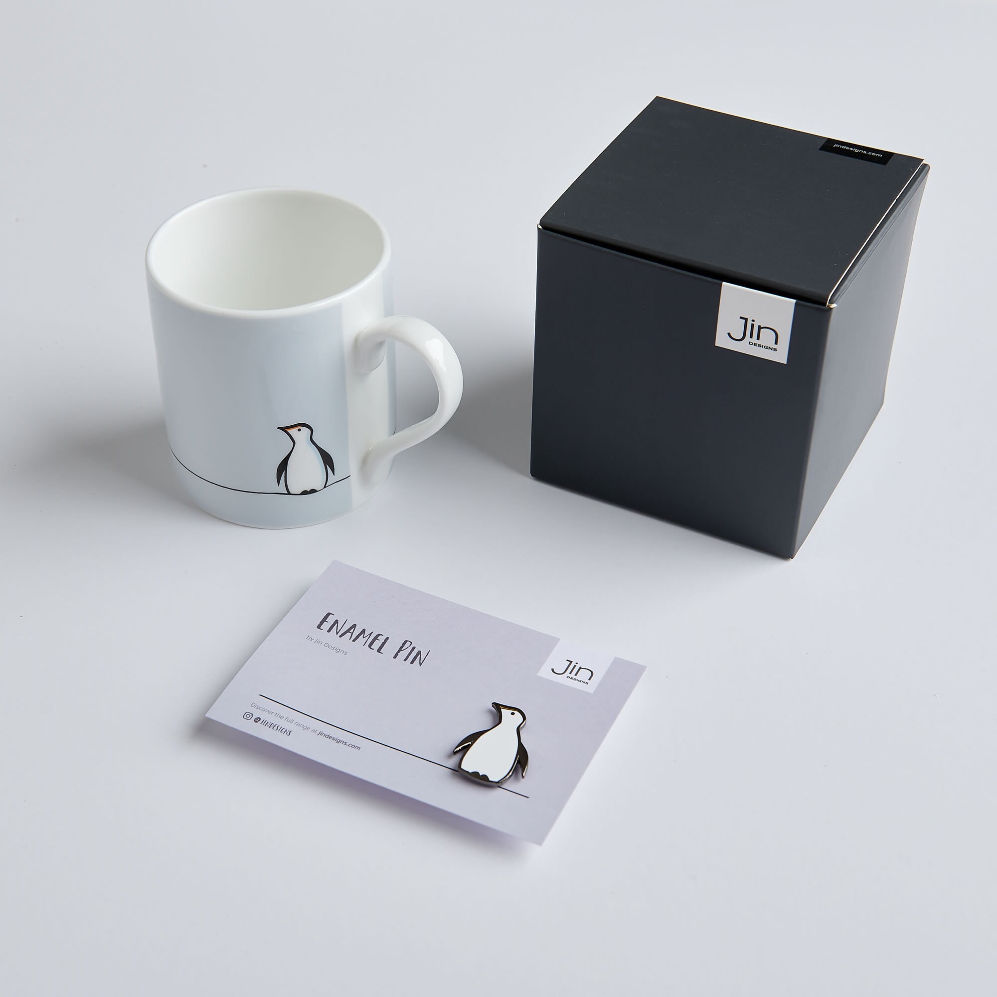 Penguin Lover Gift Set Penguin Mug and Penguin Enamel Pin | Etsy