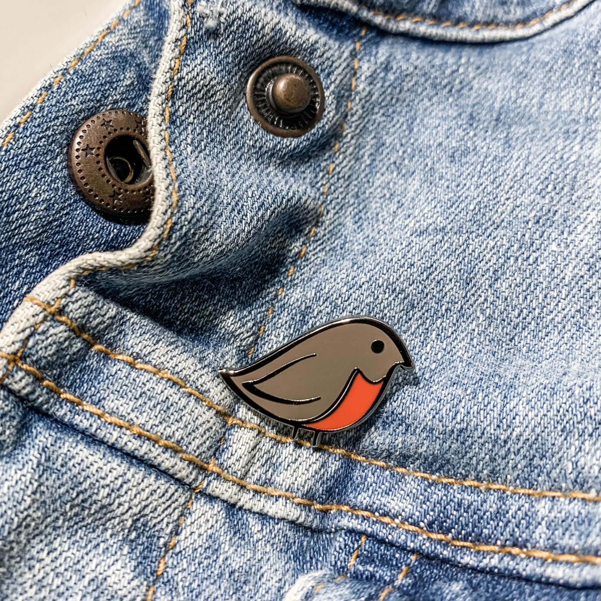 Robin Enamel Pin Enamel Lapel Pin Bird Pin Badge Christmas | Etsy