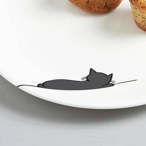 Cat Side Plates Set of Four Fine Bone China Cat Lover Gift, Cat Kitchen ...