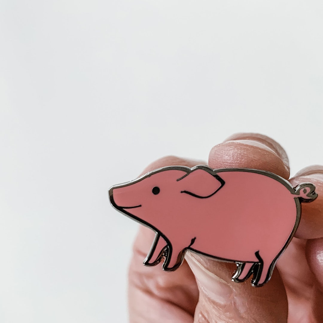 Pig Enamel Pin, Gift for Pig Lovers, Enamel Lapel Pin, Pig Pin, Pig Pin ...