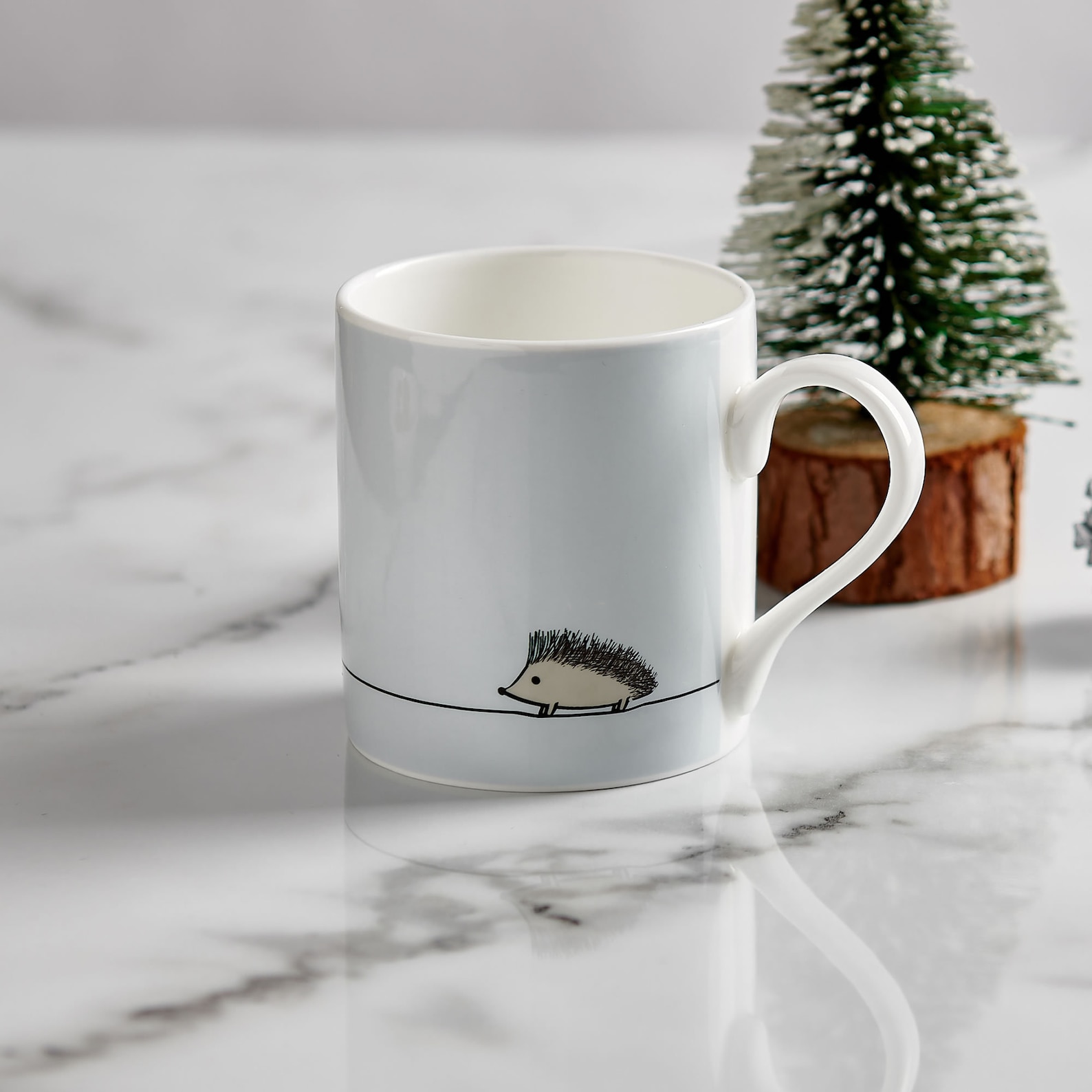 Hedgehog Mug Fine Bone China Mug Hedgehog Gift Light Grey - Etsy