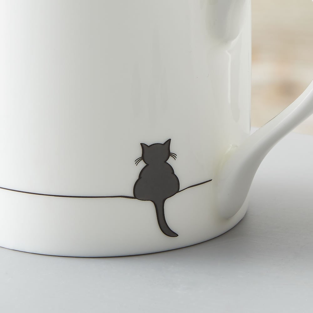 Cat Lover Mug Set 2 Fine Bone China Mugs With Standing Cat - Etsy UK