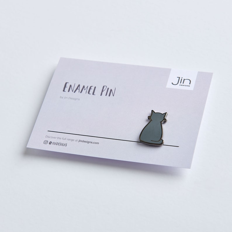Sitting Cat Enamel Pin Enamel Lapel Pin Cat Lover Pin Cat - Etsy