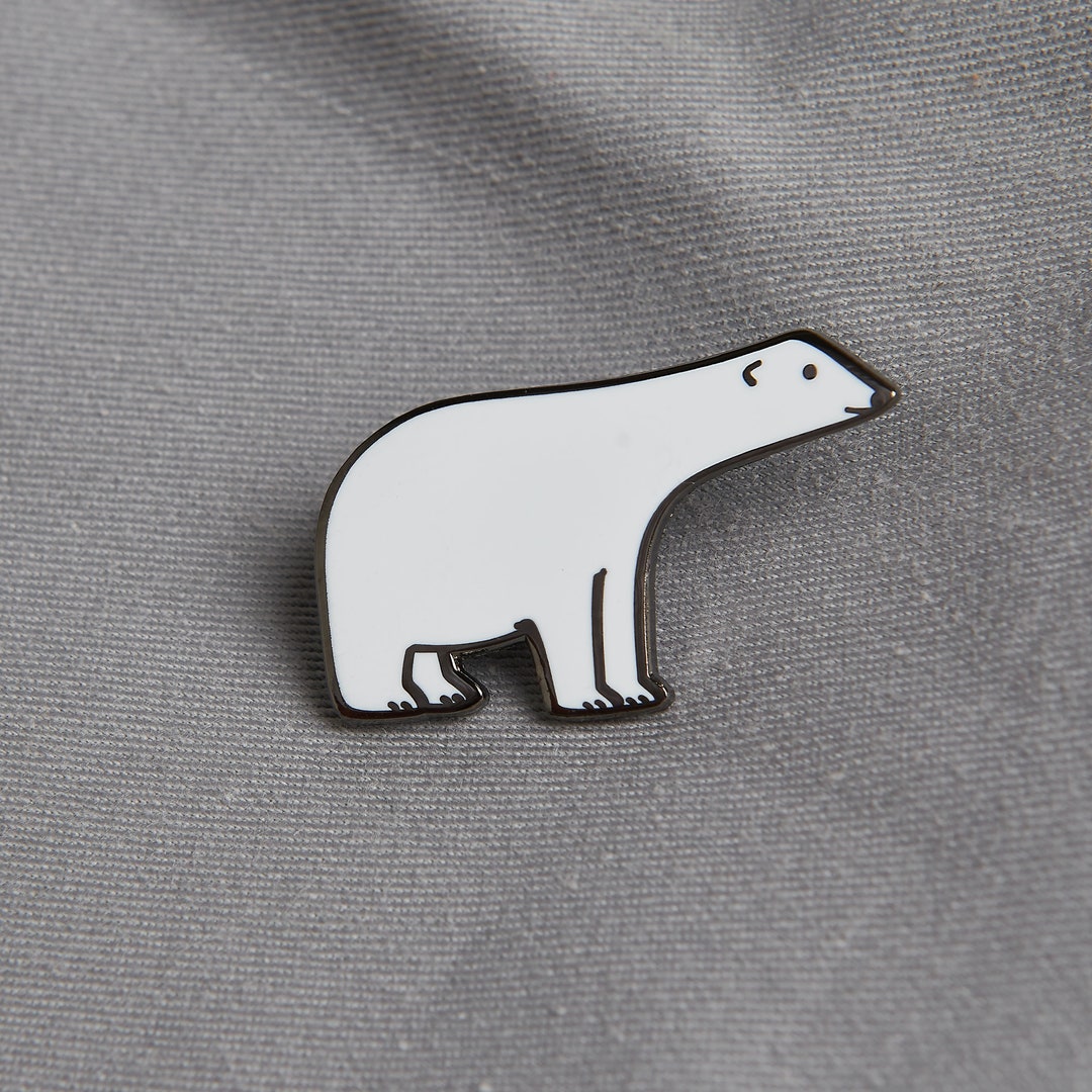 Polar Bear Enamel Pin, Enamel Lapel Pin, Gift for Polar Bear Lover - Etsy