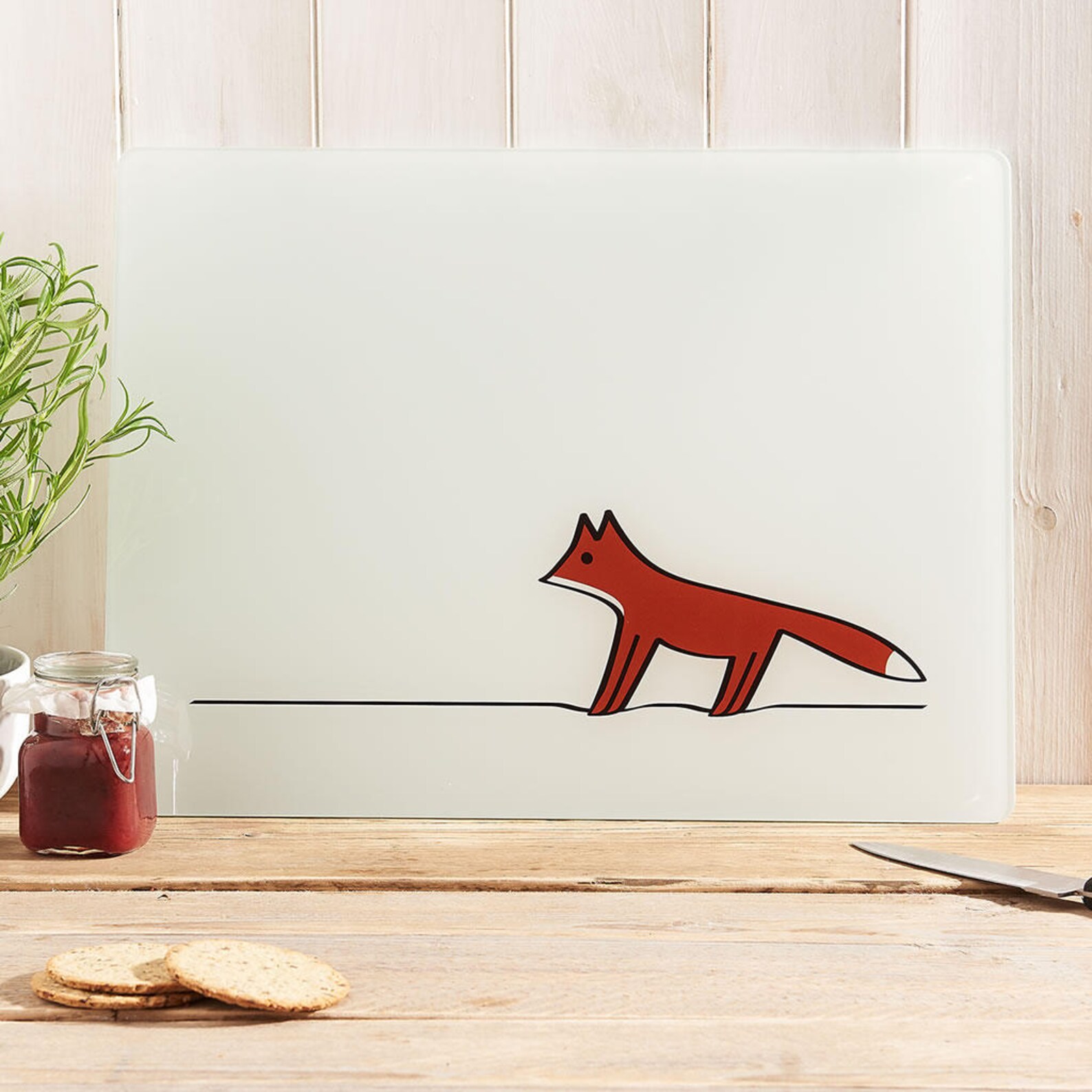 Fox Glass Worktop Saver Chopping Board Gift for Fox Lovers | Etsy