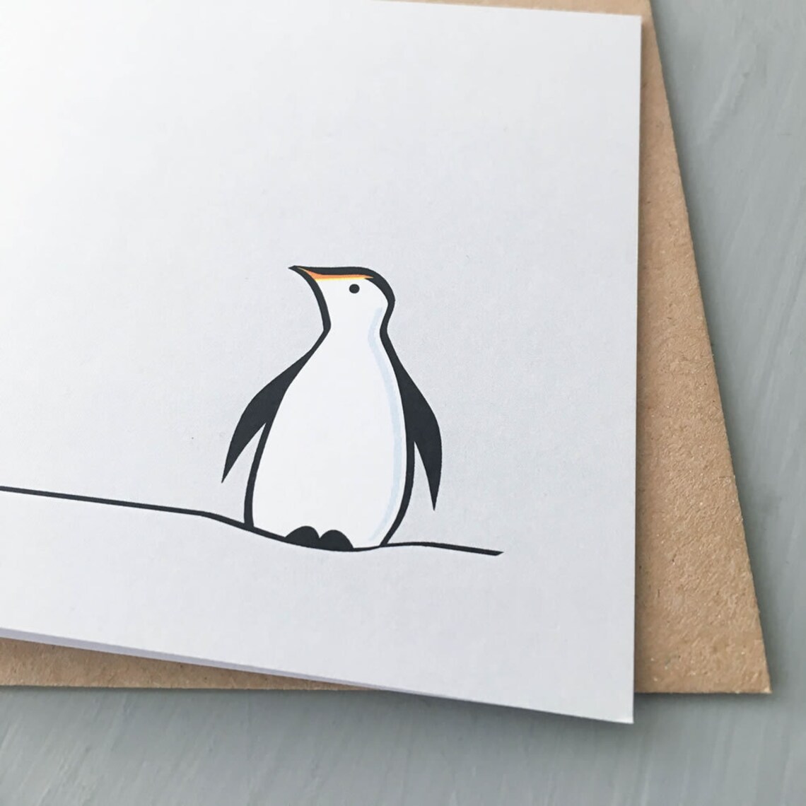 Penguin Greeting Cards Pack of Four Christmas Cards Thank | Etsy