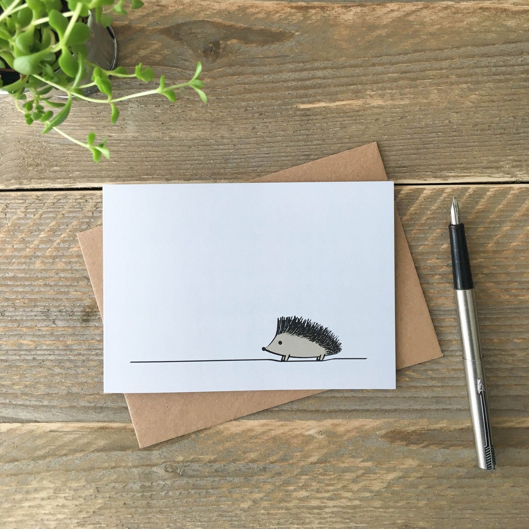 Hedgehog Cards, Pack of Four, Hedgehog Lover Cards, Blank Greeting ...