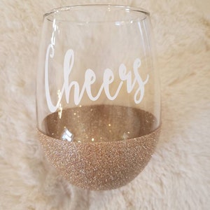 Cheers Wine Glass Wine Gift Christmas Wine Gift Stemless Wine Glass ...