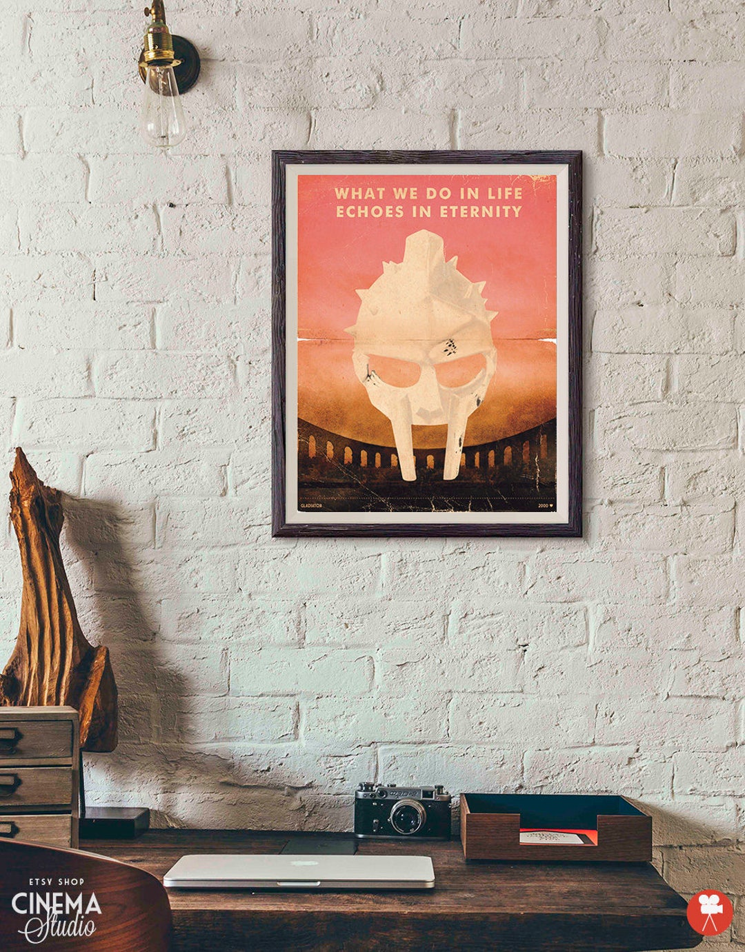 Gladiator Movie Poster / Gladiator Print Silhouette / Vintage Style ...