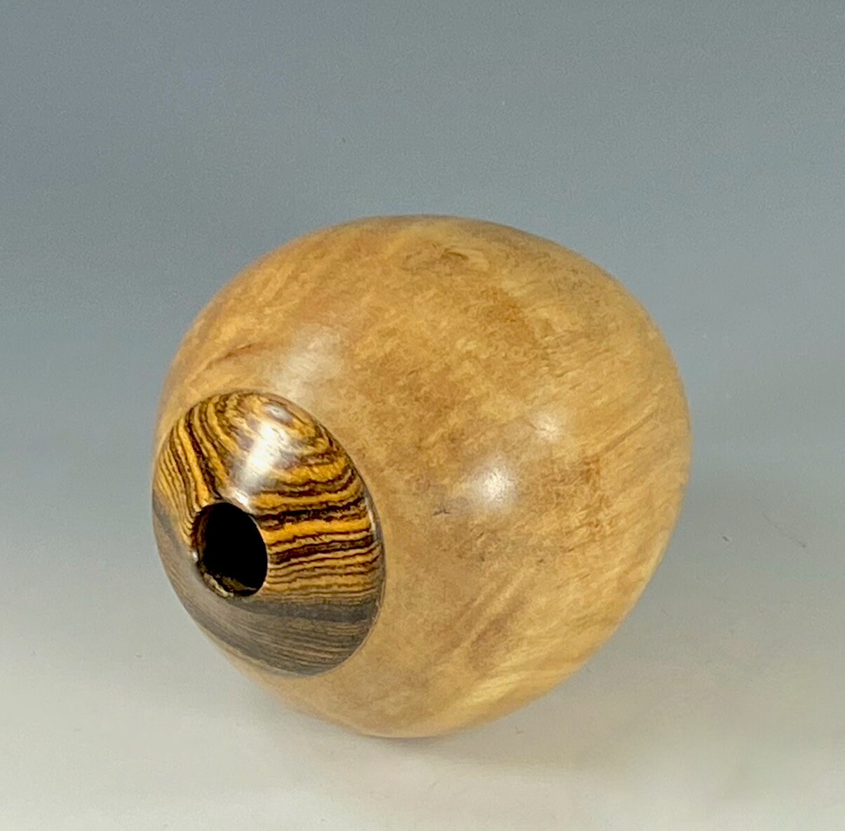 Hollow Form Turned From Mappa european Burl, With Mexican Rosewood ...
