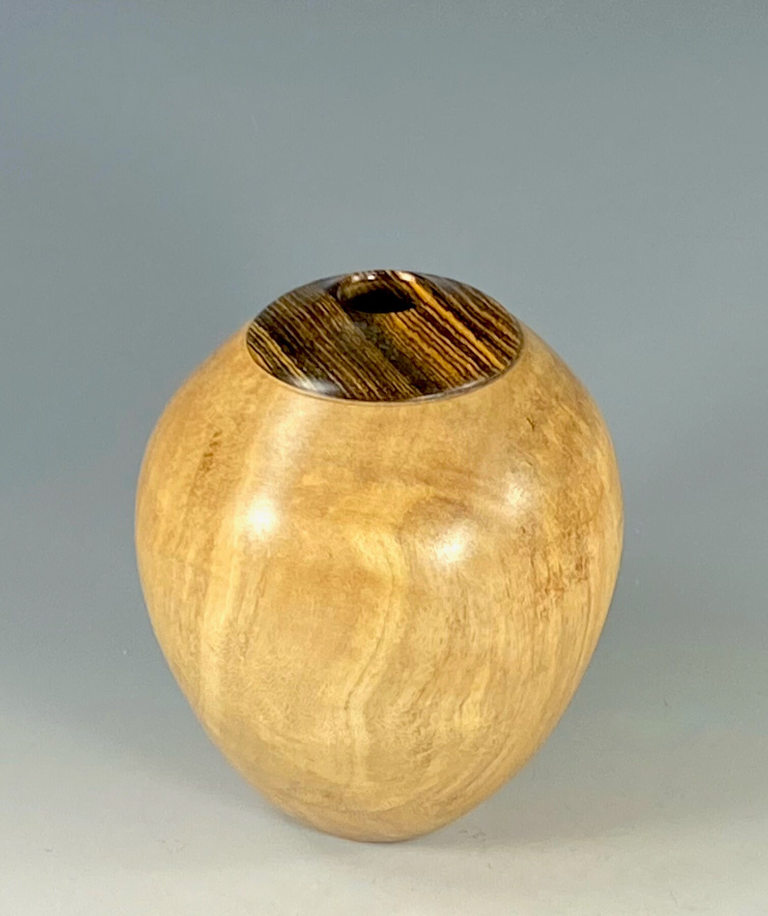 Hollow Form Turned From Mappa european Burl, With Mexican Rosewood ...