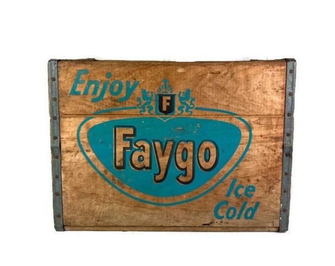 Vintage 1960s Faygo Beverages Wood Crate Detroit Michigan Old Faygo ...