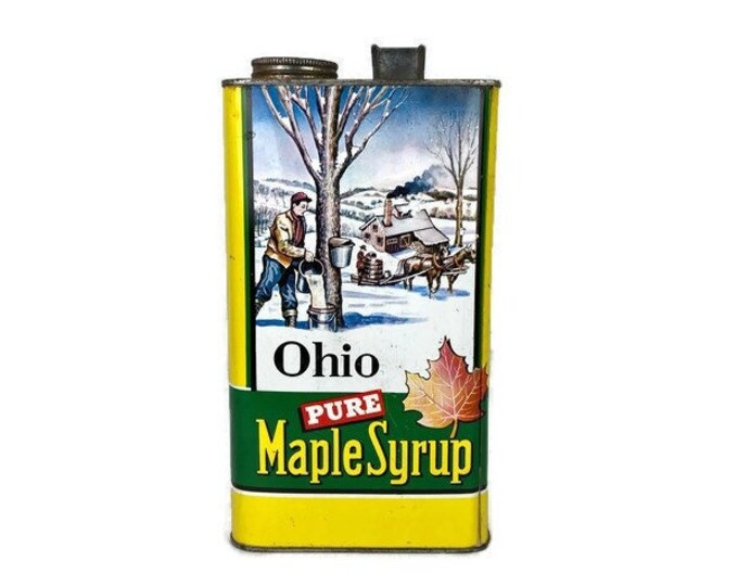 Vintage Pure Maple Ohio Syrup Can 1960s Graphic Metal Syrup Tin - Etsy
