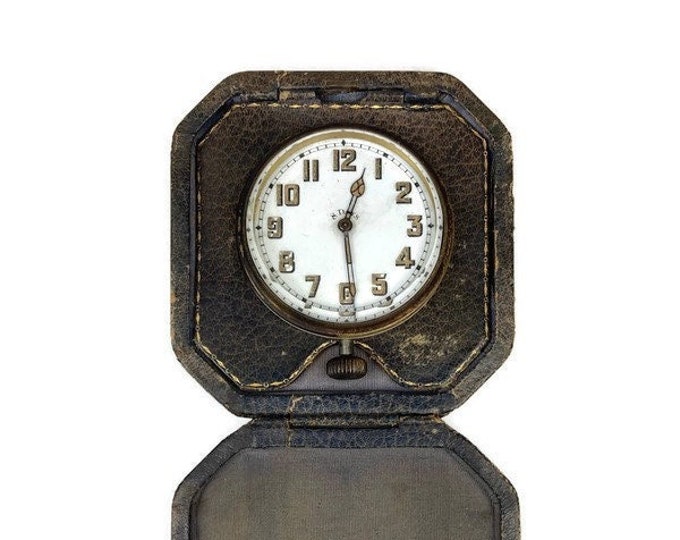 Antique Doxa Watch 8 Day Car Clock Brevet 33236 15 Jewels 5 Adjustments ...