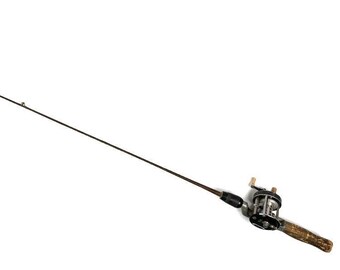 Antique Fishing Rod True Temper Steel Fishing Pole Vintage Rod and Reel ...