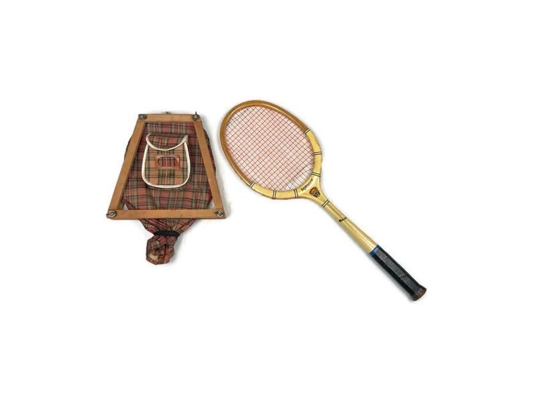 Vintage Bancroft Tennis Racket With Plaid Head Cover Tennis Racket Old ...