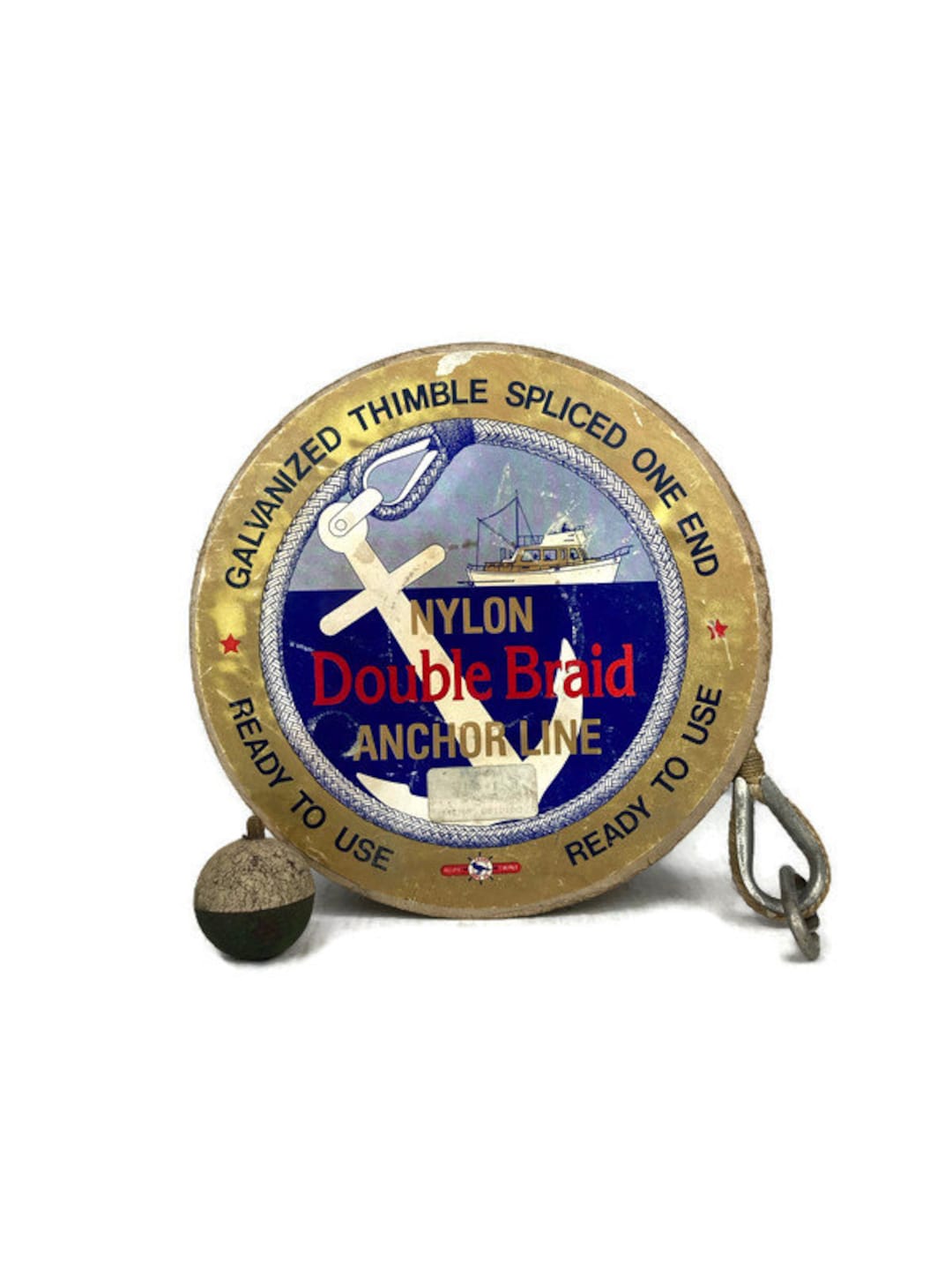 Vintage Anchor Line Rope Crowe Rope Co Nautical Graphic Rope Spool - Etsy