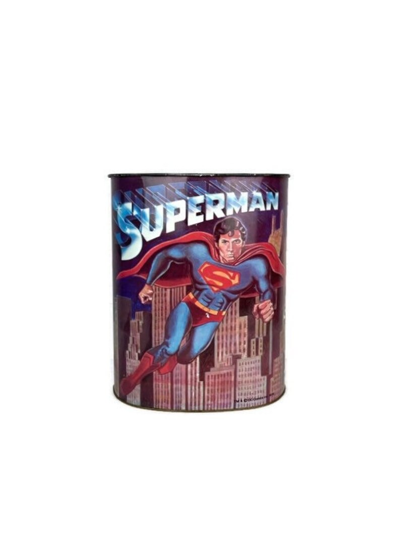 Vintage Superman Trash Can 1978 DC Comics Cheinco USA - Etsy