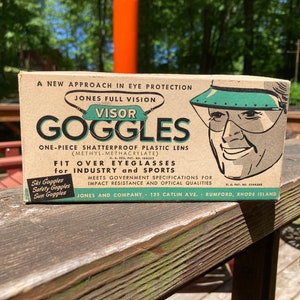 Vintage Jones Full Vision Goggles 1950s NOS - Etsy
