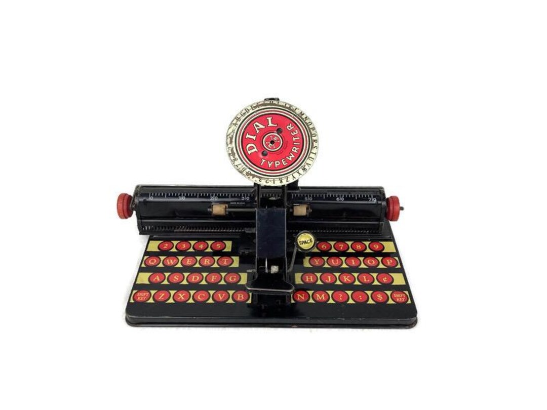Working Vintage Marx Jr Tin Dial Typewriter Toy - Etsy