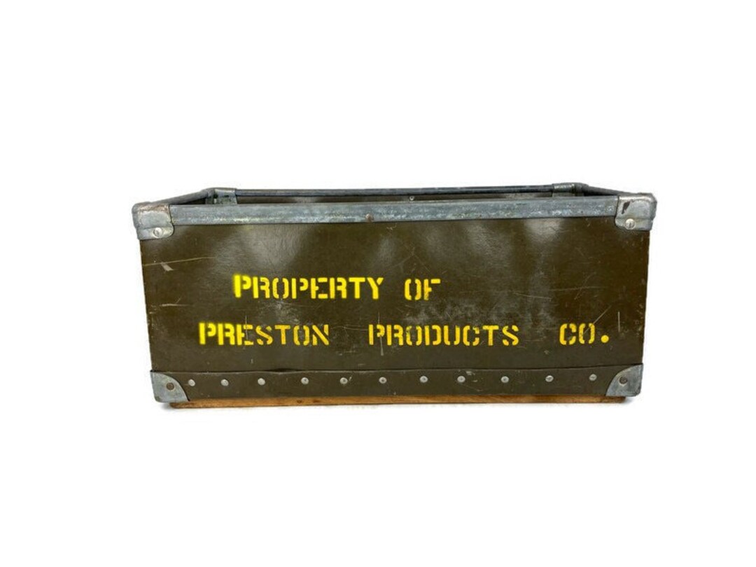 Vintage Kennett Fiber Green Storage Box Preston Products Co - Etsy