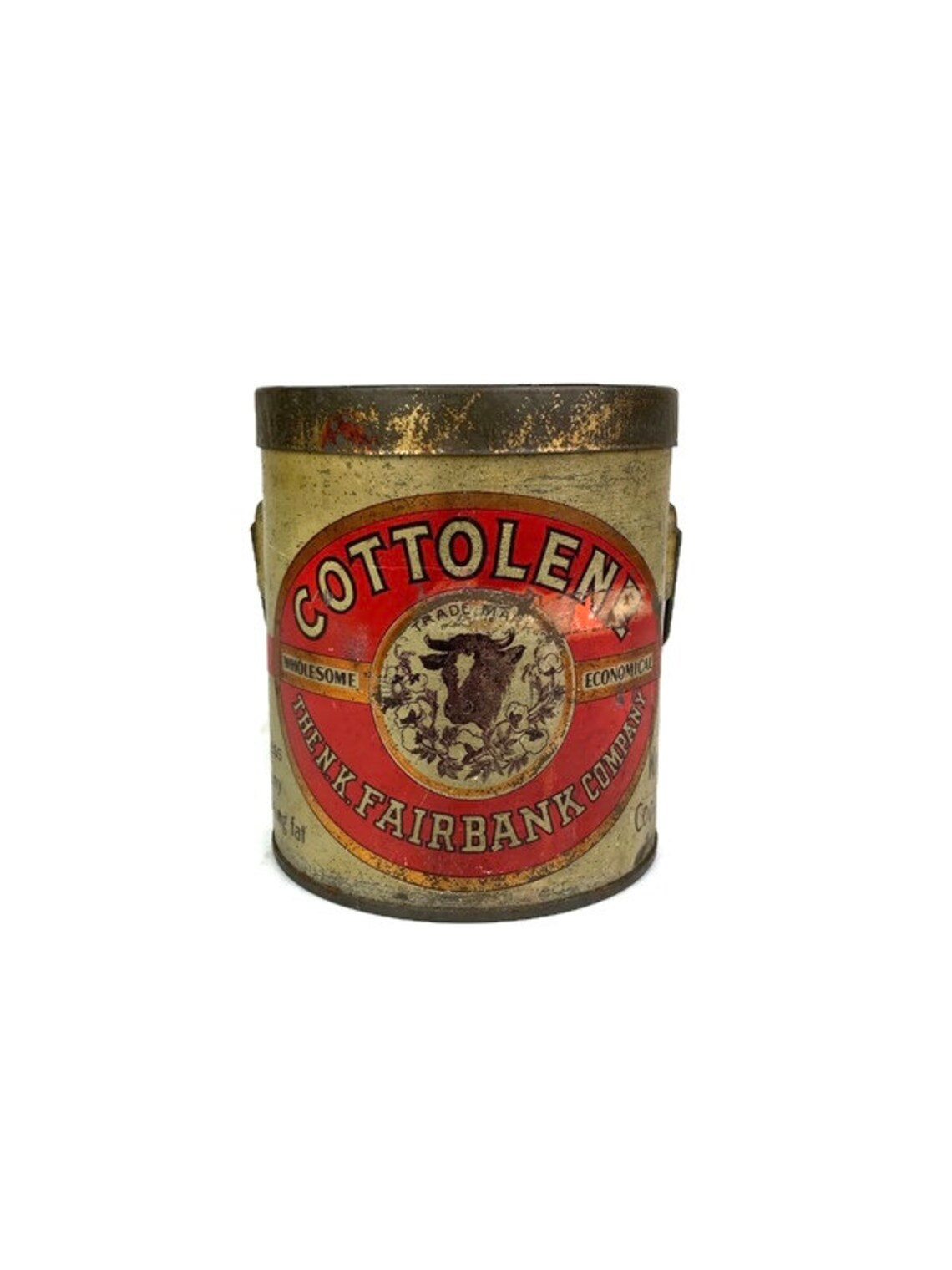 Antique Cottolene Lard Pail Tin 1905 the NK Fairbanks Company ...