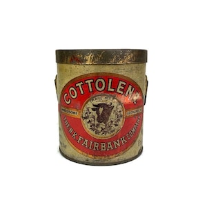 Antique Cottolene Lard Pail Tin 1905 the NK Fairbanks Company ...