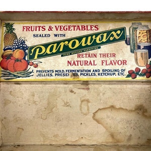Vintage Parowax Canning Kit 1930s Cardboard Kitchen Advertising Box - Etsy