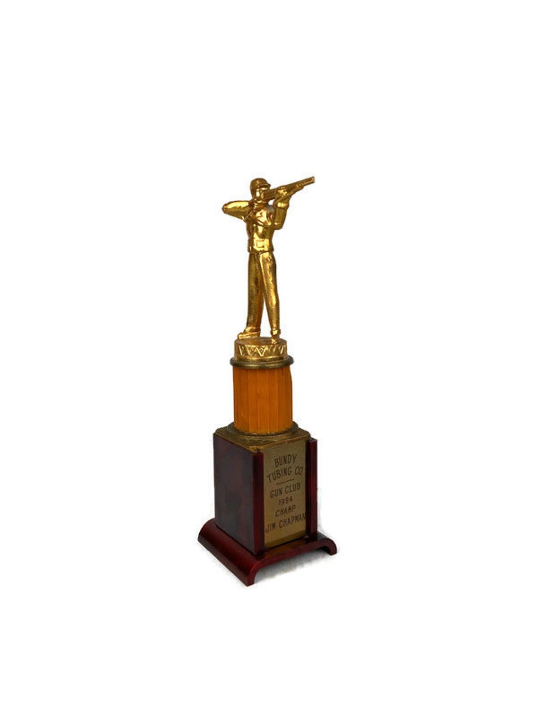 Vintage Trophy 1954 Gun Club Champion Bundy Tubing Co Jim Chapman ...