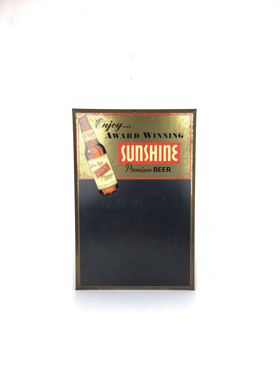 Antique Beer Sign Menu Board Sunshine Beer - Etsy