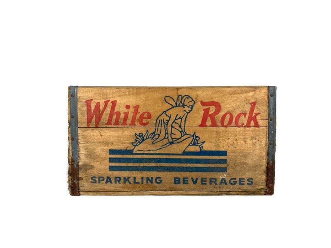 Vintage White Rock Wood Crate Fairy Crate - Etsy