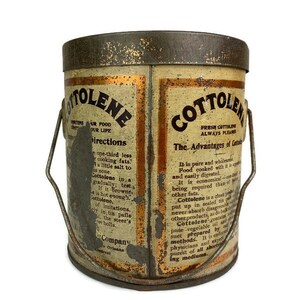 Antique Cottolene Lard Pail Tin 1905 the NK Fairbanks Company ...