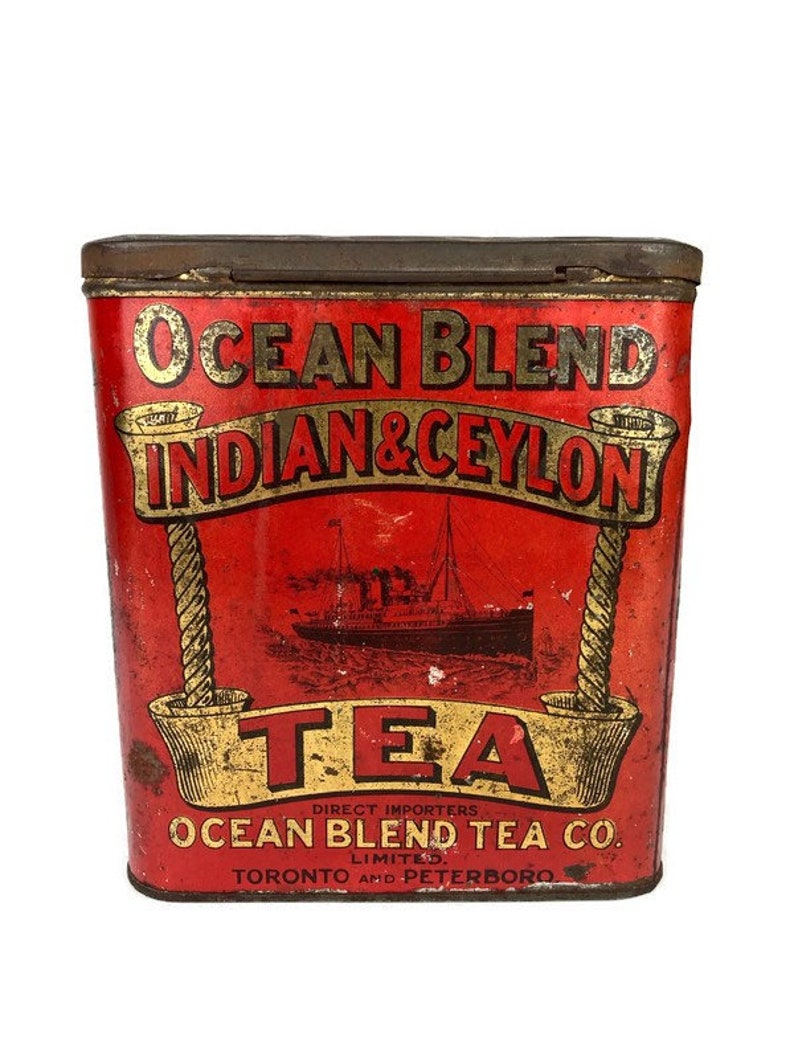 Vintage Ocean Blend Tea Company Tin 1930s Nautical Tea - Etsy
