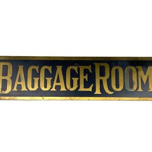 Antique Brass Baggage Room Sign 1930s - Etsy
