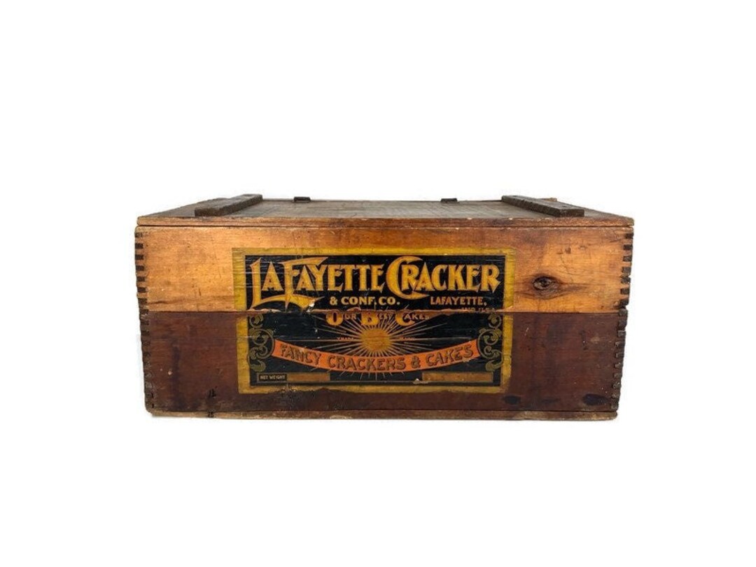 Antique Crackers Biscuits Crate Large 1900s General Store Box - Etsy