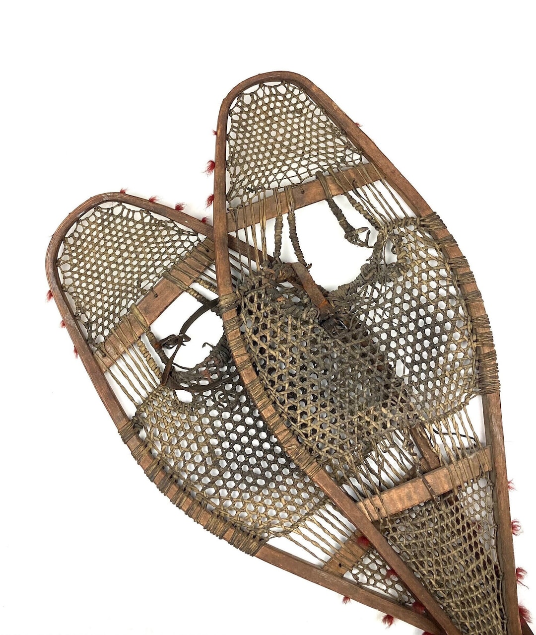 Antique Snowshoes Small Native American Made Snowshoes With Yarn - Etsy