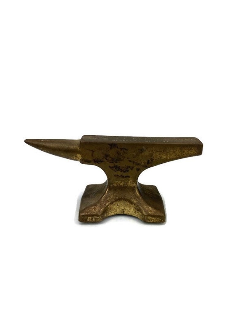 Antique Beckley Moose Lodge Mini Brass Anvil Beckley West - Etsy