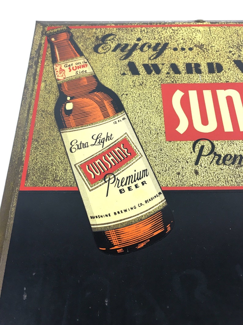 Antique Beer Sign Menu Board Sunshine Beer - Etsy
