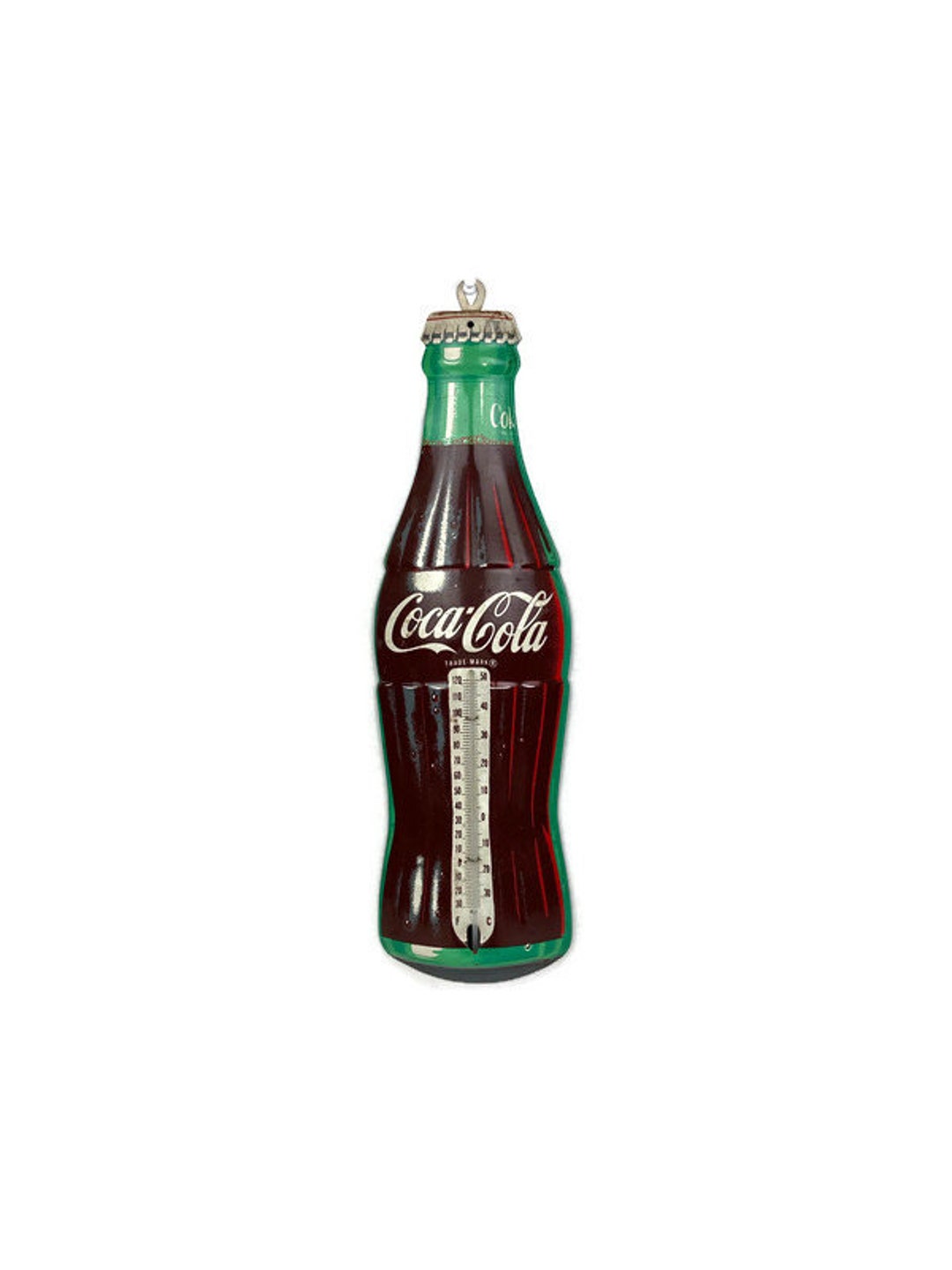 Coca Cola Bottle Thermometer Sign Original Donasco 1950s Coke Bottle ...