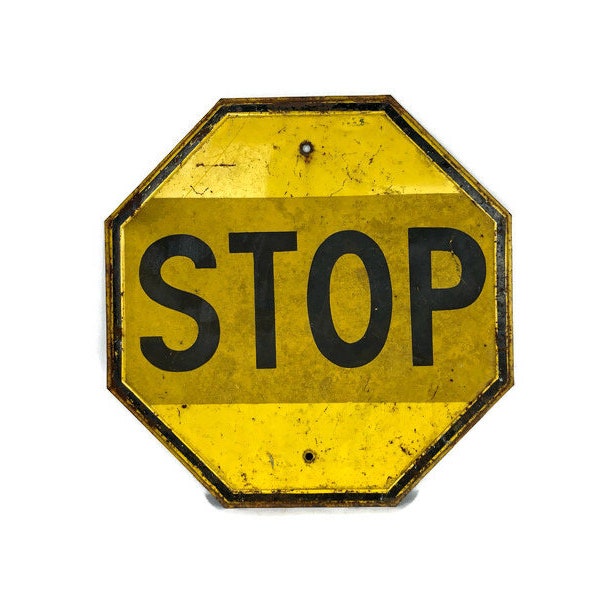 Vintage Stop Sign - Etsy